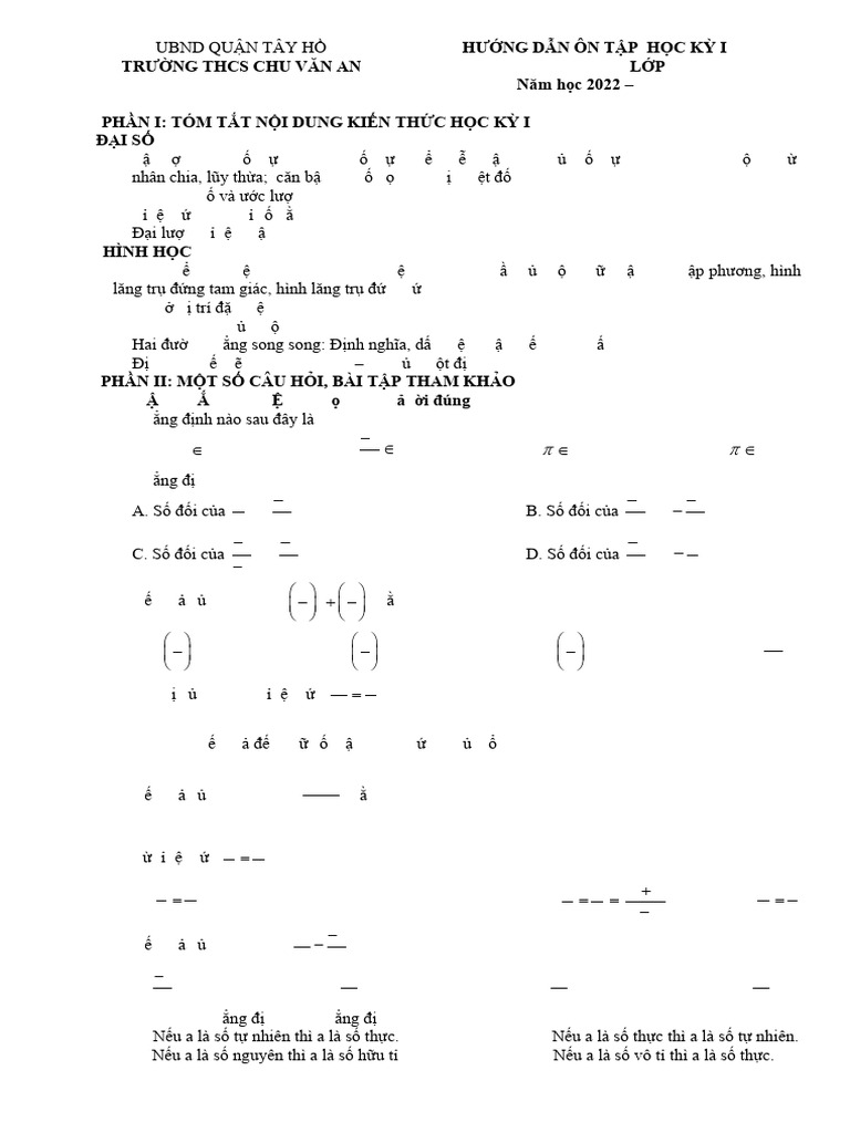 Hdot Hki - Toán 7 - 2022-2023 - HS | PDF