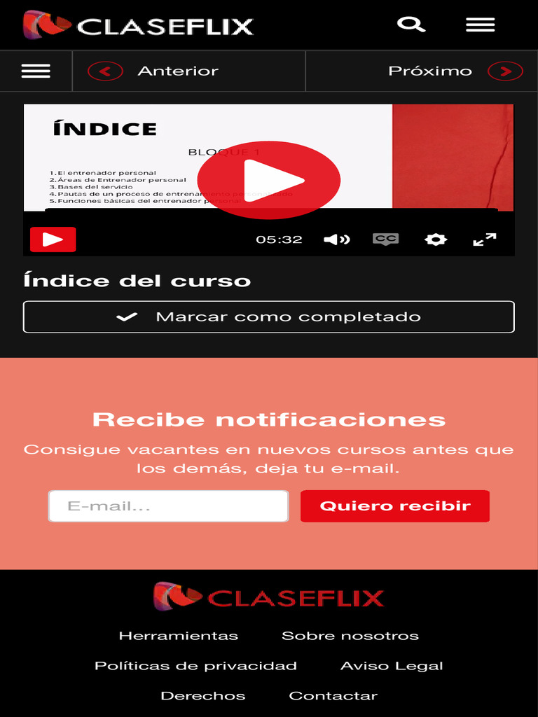 Clases - Curso de Entrenador Personal - Claseflix | PDF