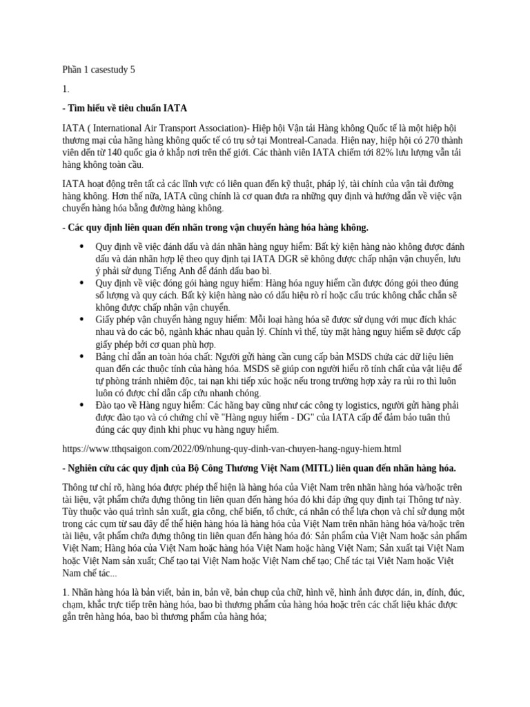 Phần 1 Casestudy 2 | PDF