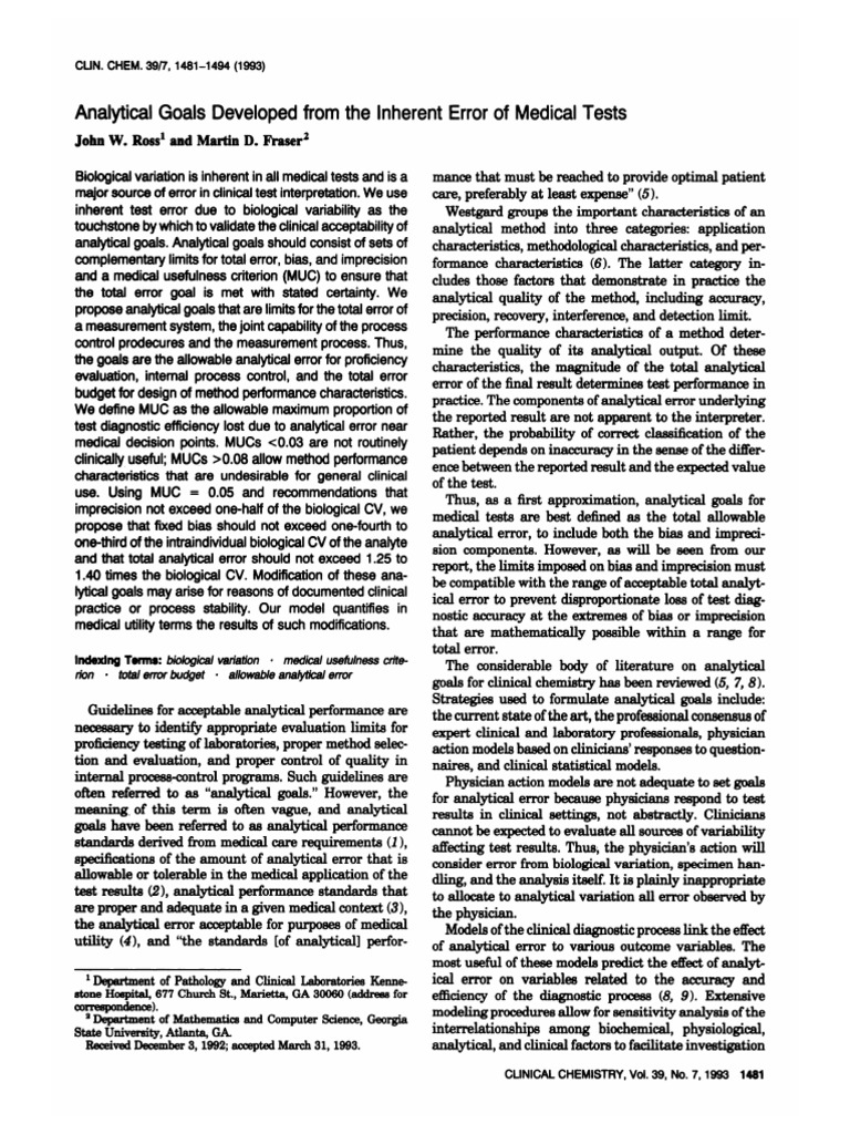 1993 - ROSS - Analytical Goals Developed From The Inherent Error of ...