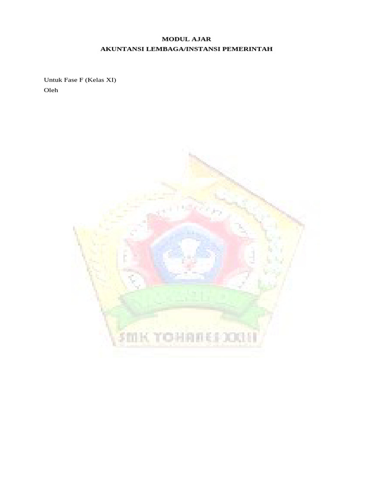 Modul Ajar Akuntansi Keuangan Lembaga | PDF