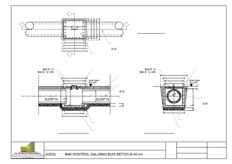A04.BAK KONTROL SALURAN BUIS BETON ∅ 40 cm | PDF