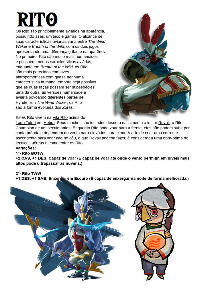 Características dos Rito em Zelda | PDF