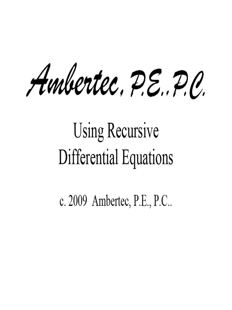 Using Recursive Differential Equations | PDF | Capacitor | Rectifier