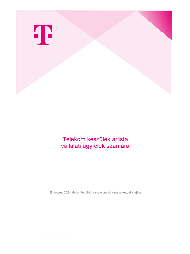 Telekom Vallalati Arlista | PDF