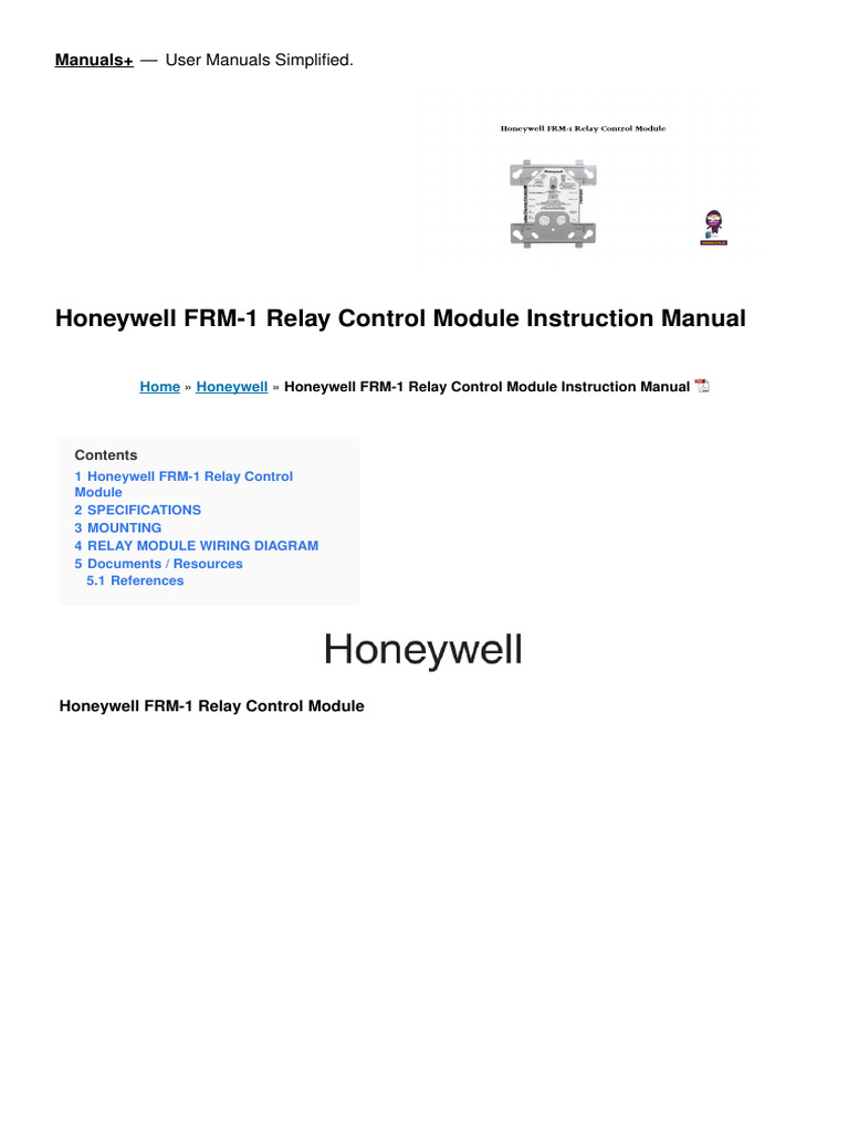 FRM 1 Relay Control Module Manual 2 | PDF | Switch | Relay