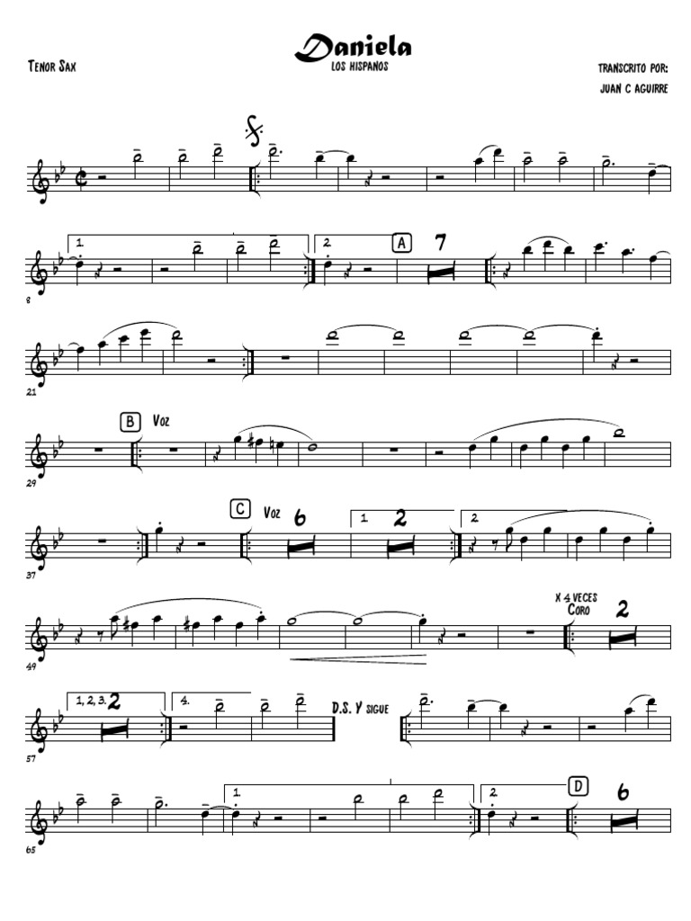 DANIELA - Tenor Sax | PDF