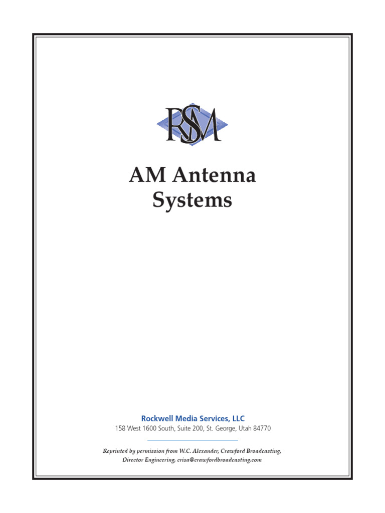 AM Antenna Systems White Paper | PDF | Antenna (Radio) | Electrical ...