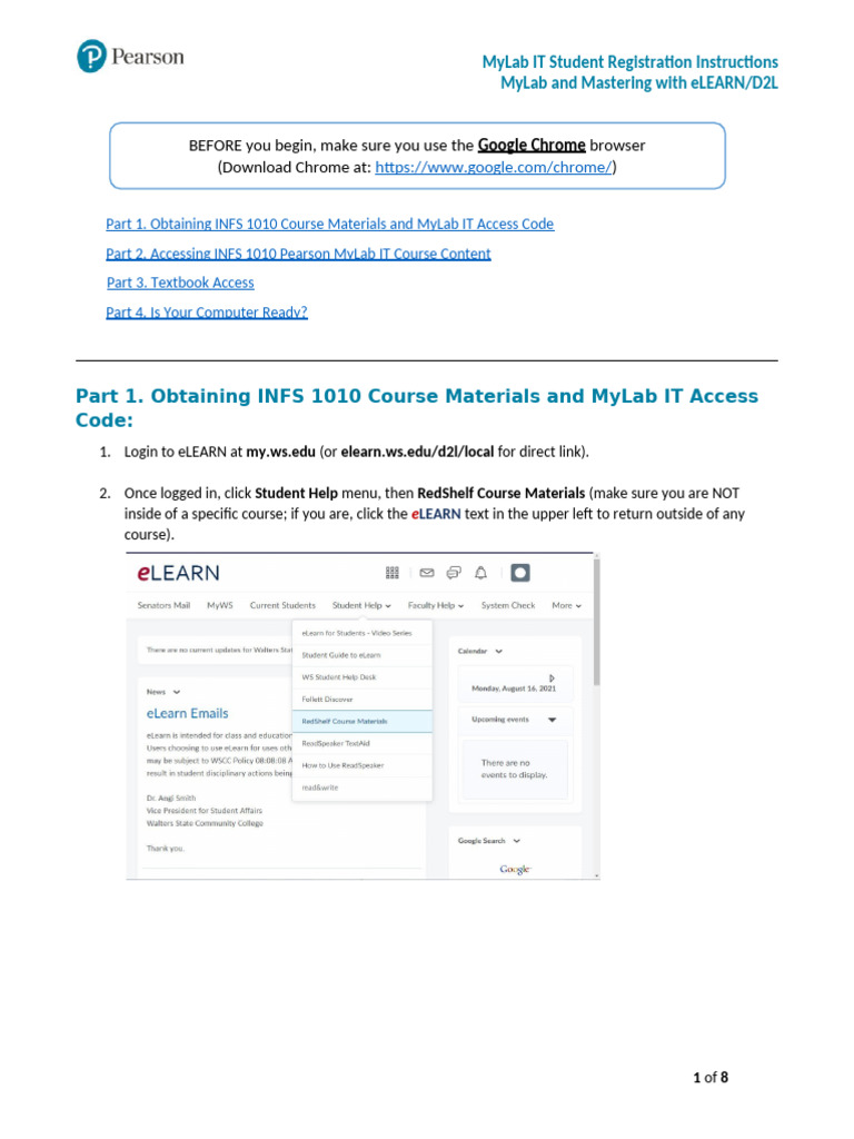MyLabIT Registration Instructions | PDF | Textbook | Microsoft Windows