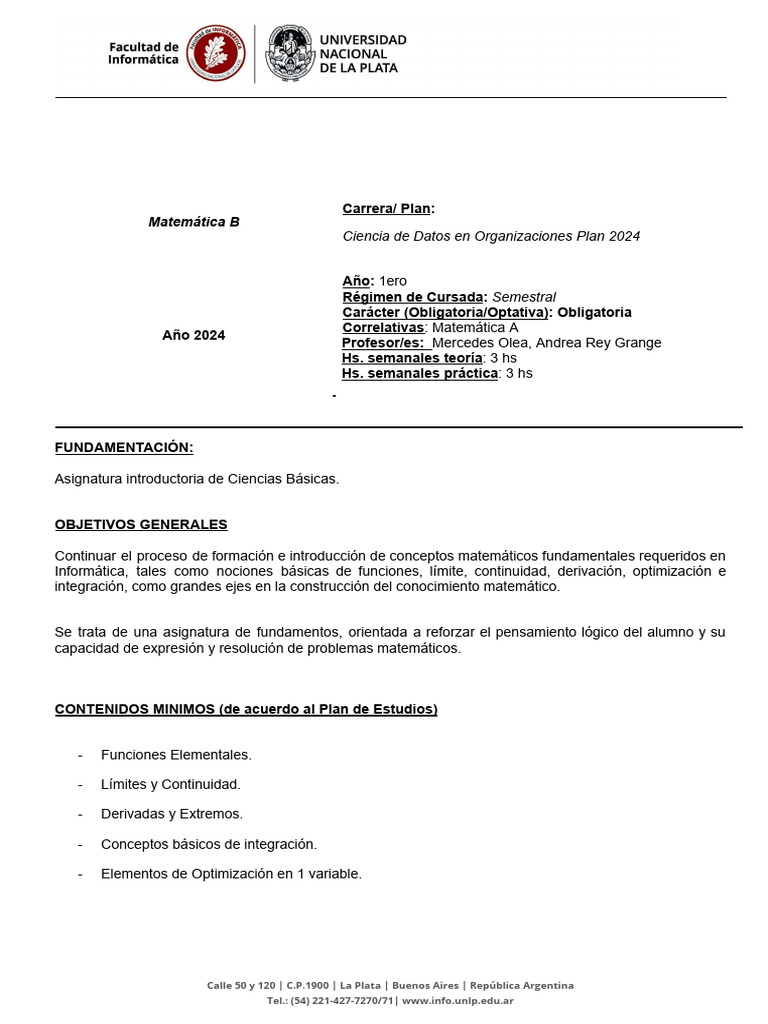 Matematica B 2024 | PDF | Integral | Asíntota