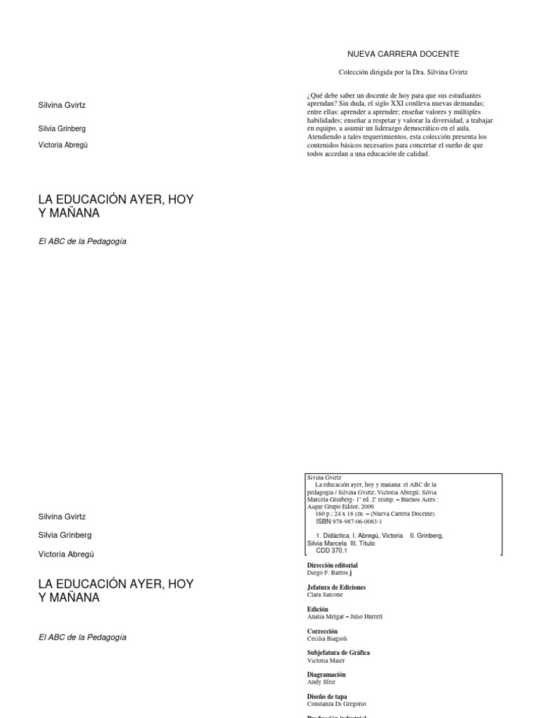 DOBLE Cap.1 Silvina_Gvirtz_Silvia_Grinberg_and_Victo | PDF | Escuelas ...