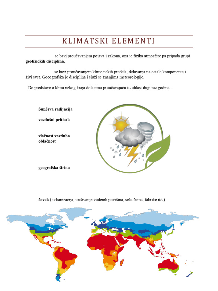 Klimatski Elementi | PDF