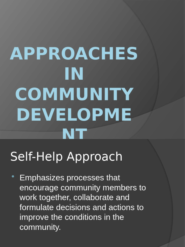 Approaches in Community Development | PDF
