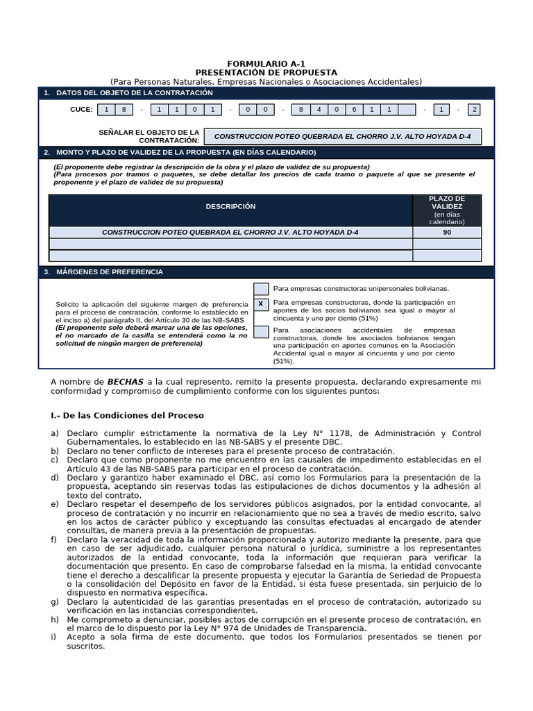 Formulario A-1 Ok | PDF | Gobierno