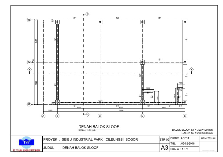 03.denah Balok Sloof | PDF