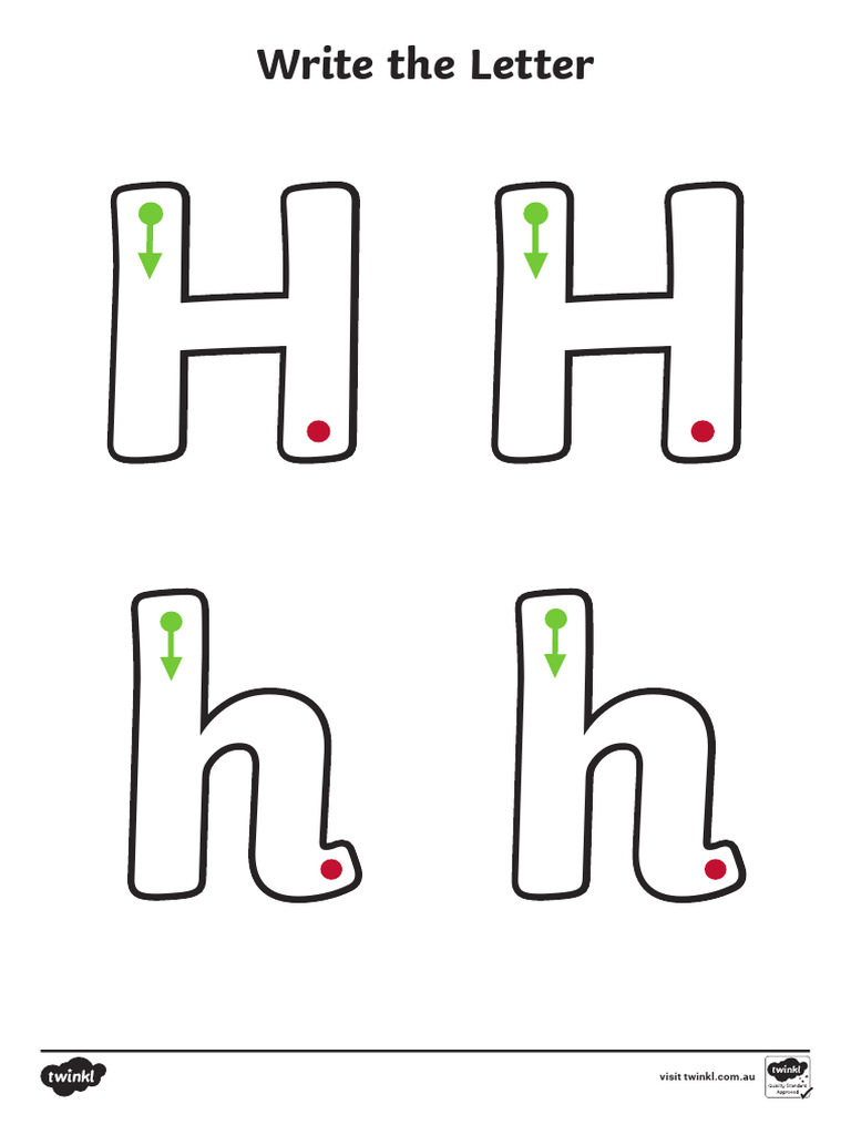 Letter H Worksheets | PDF