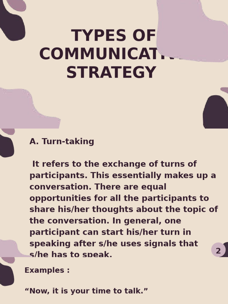 Communicative Strategy - (Oral Communication) | PDF | Conversation ...