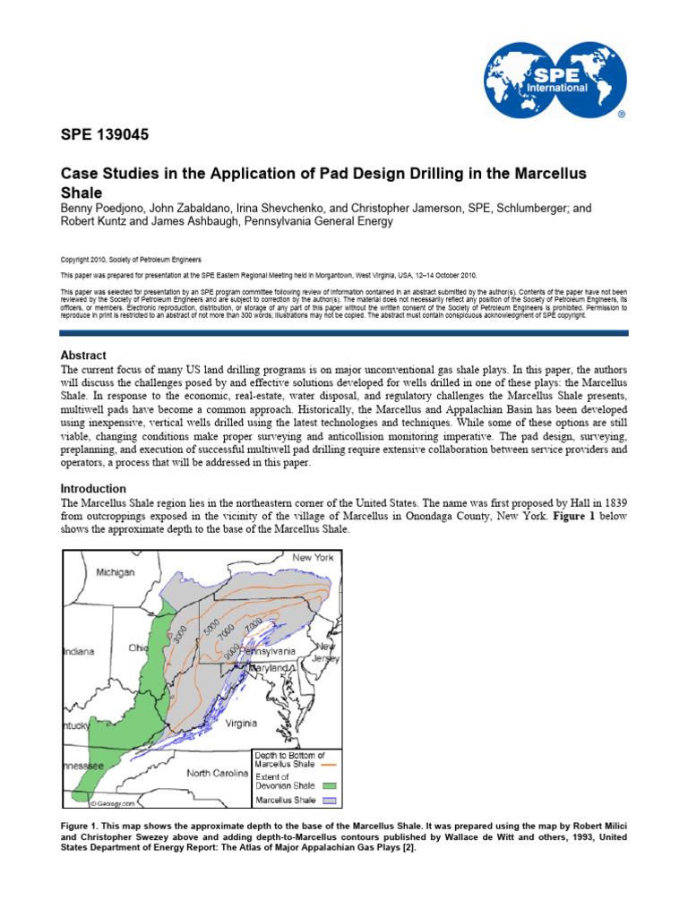 Case Studies in The Application of Pad Design Drilling in The Marcellus ...