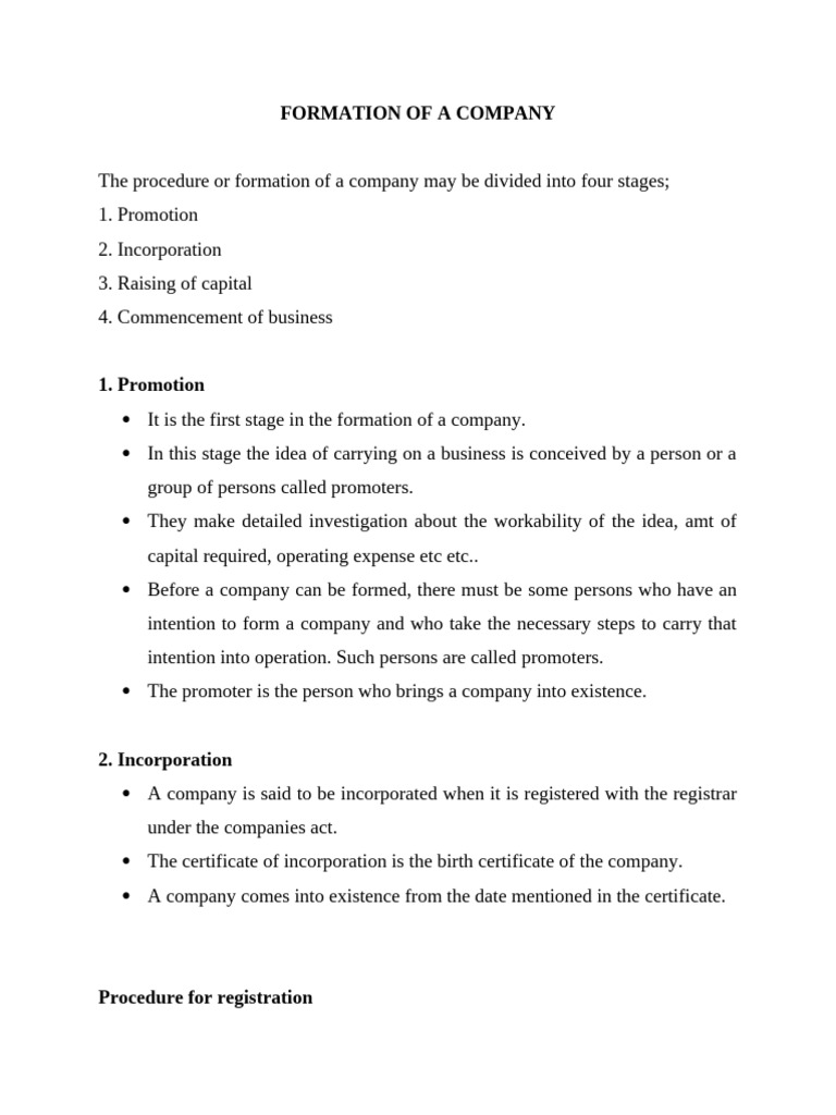 Formation of Company 2 | PDF | Companies | Articles Of Association