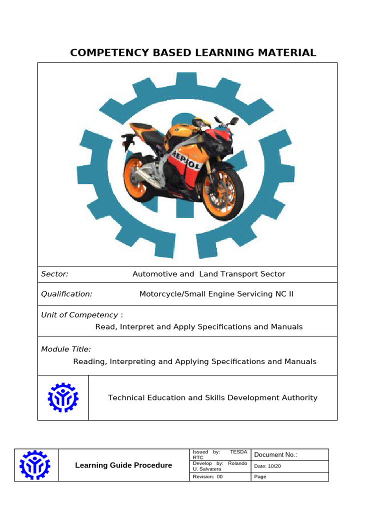 Read-Interpret-and-Apply-Specifications-and-Manuals | PDF | Brake ...