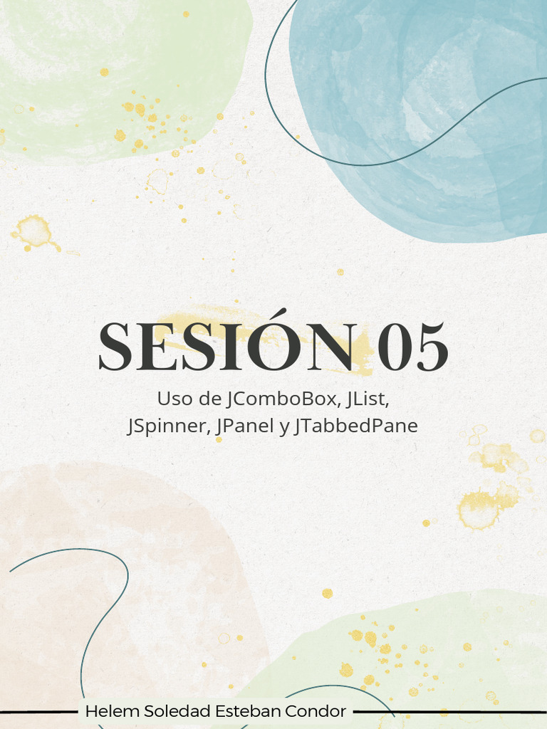 Uso de JComboBox, JList | PDF