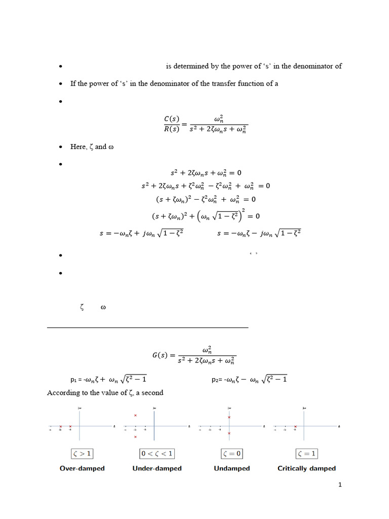 Second Order Control System | PDF | Damping | Mechanics