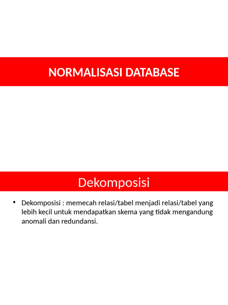 Pertemuan 10 Normalisasi Database | PDF