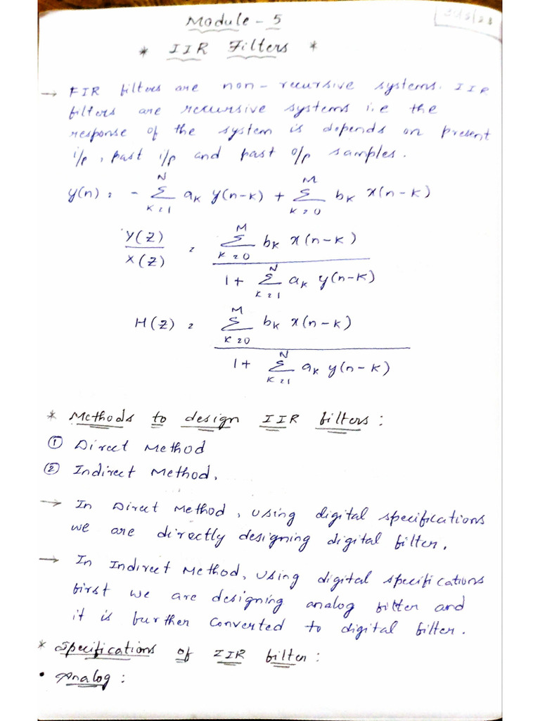 DSP Module 5 Notes | PDF