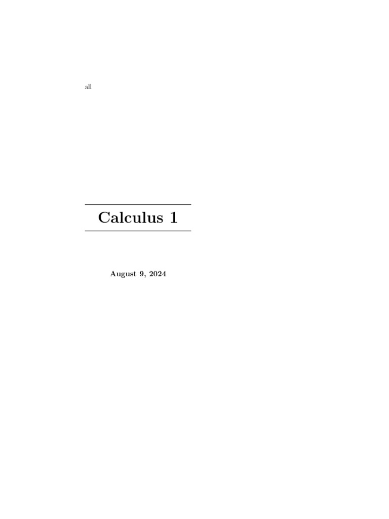 Calculus 1 Textbook | PDF | Function (Mathematics) | Integral