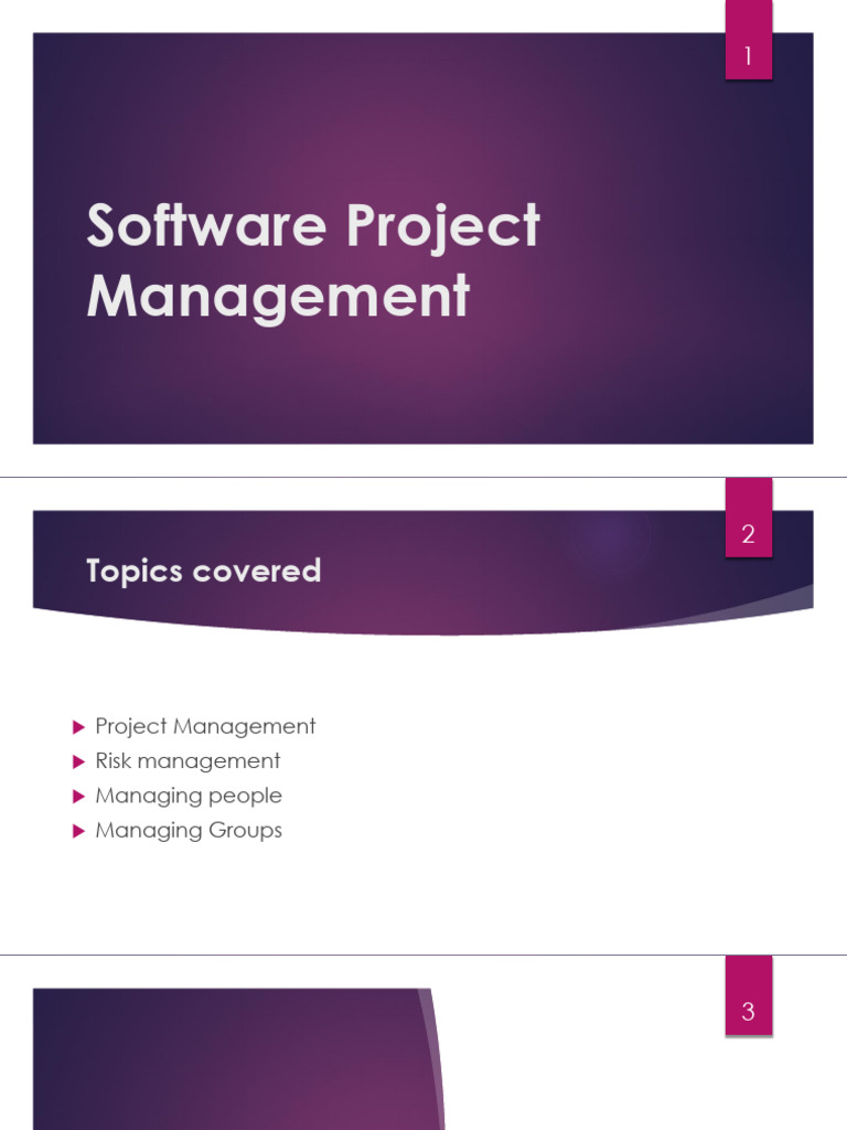 Lecture 2 - Software Project Management | PDF | Risk | Project Management