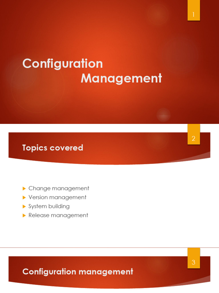 Lecture 7 8 Configuration Management Pdf Version Control Software