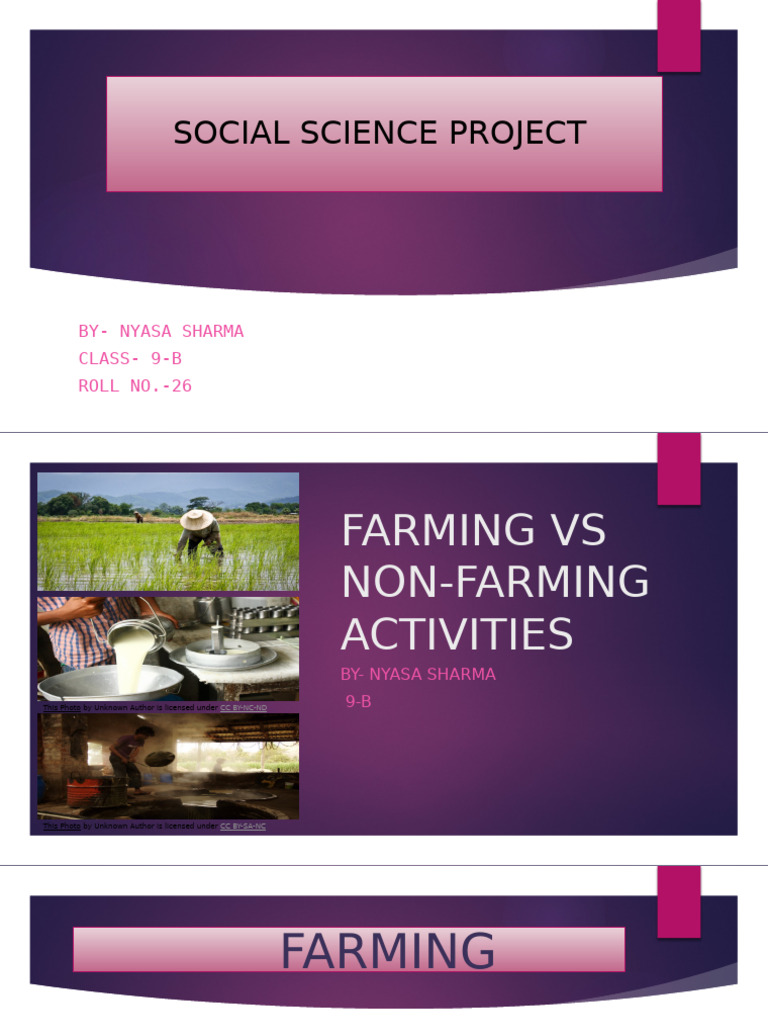 2-Farming Vs Non-Farming Activities | PDF | Agriculture | Crops