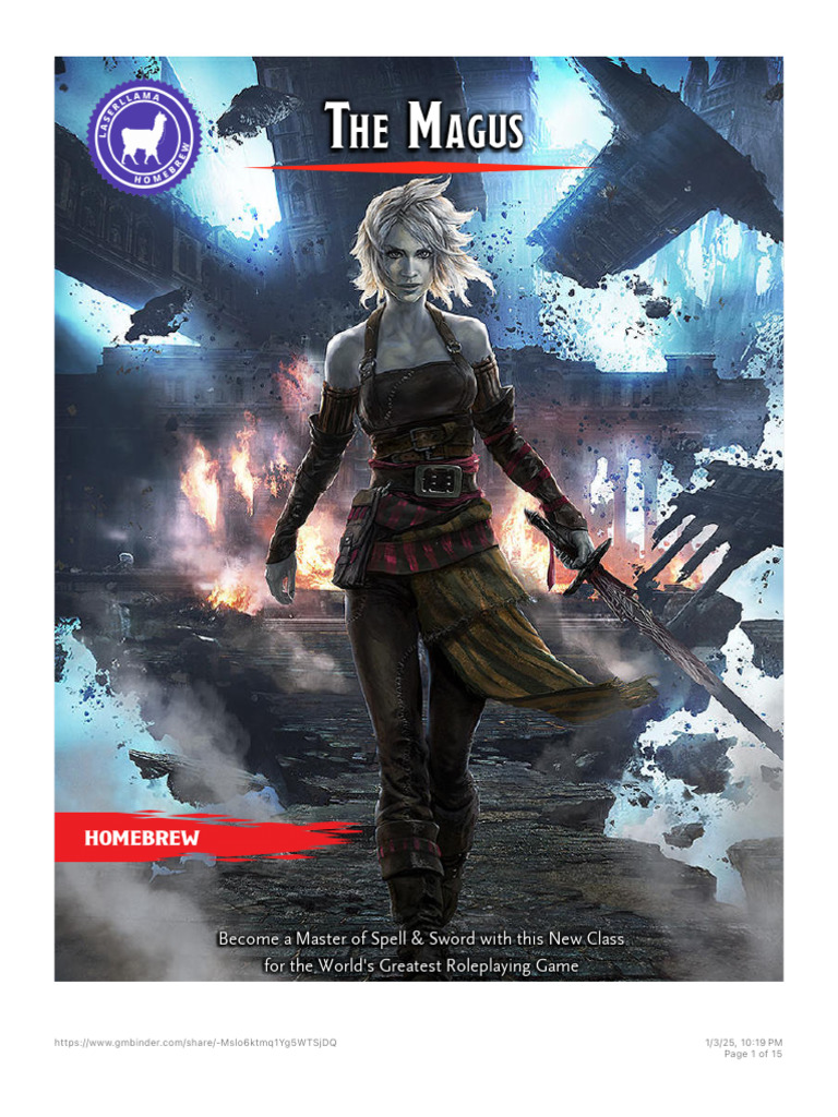 The Magus Class - GM Binder | PDF | Magi | Magician (Fantasy)