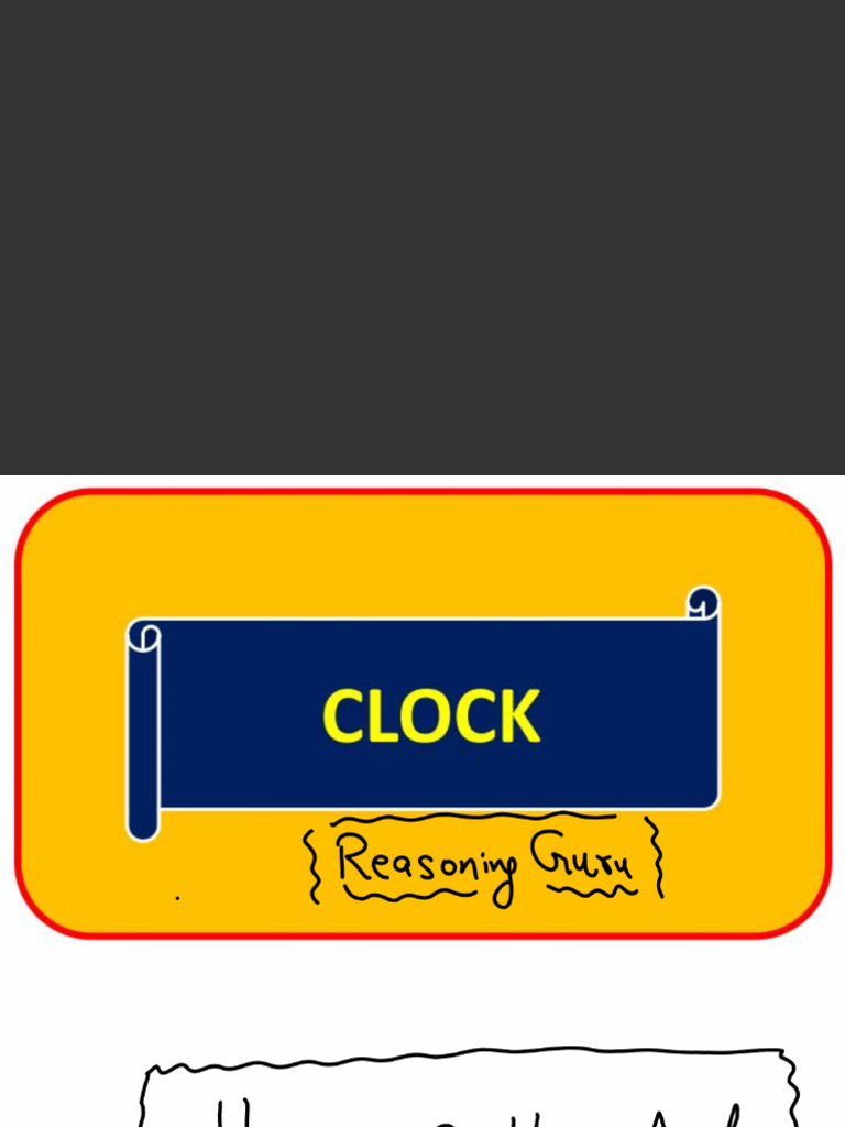 071 REASONING Clock घड़ी Clock Class Notes pdf | PDF