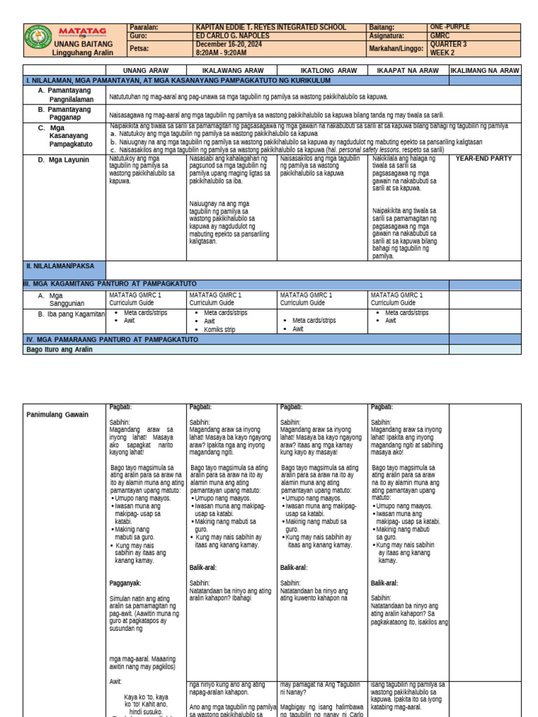 Week 2 Q3 GMRC | PDF