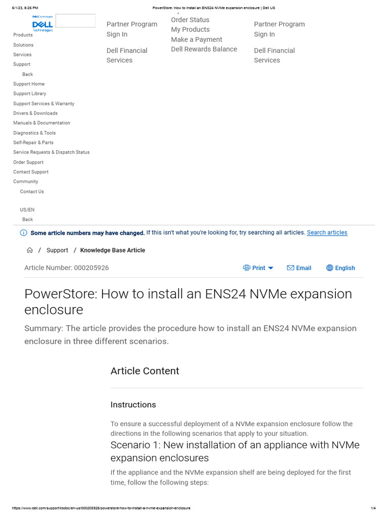 PowerStore - How To Install An ENS24 NVMe Expansion Enclosure - Dell US ...