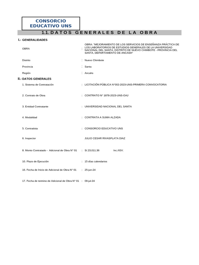 Valorización N° 01 - ADICIONAL N°01 | PDF