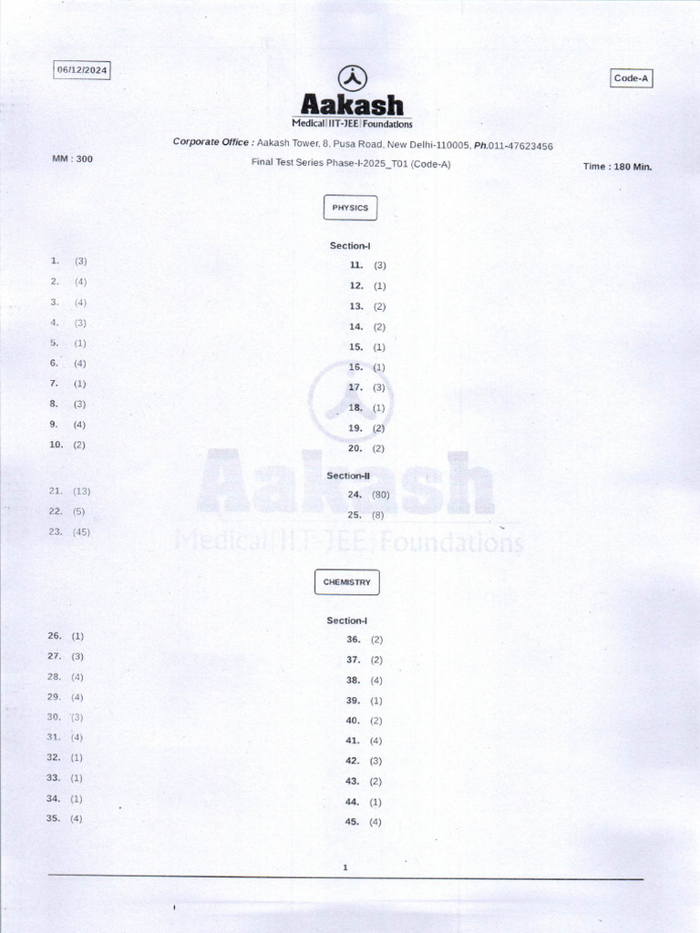 FTS 01 Solution | PDF