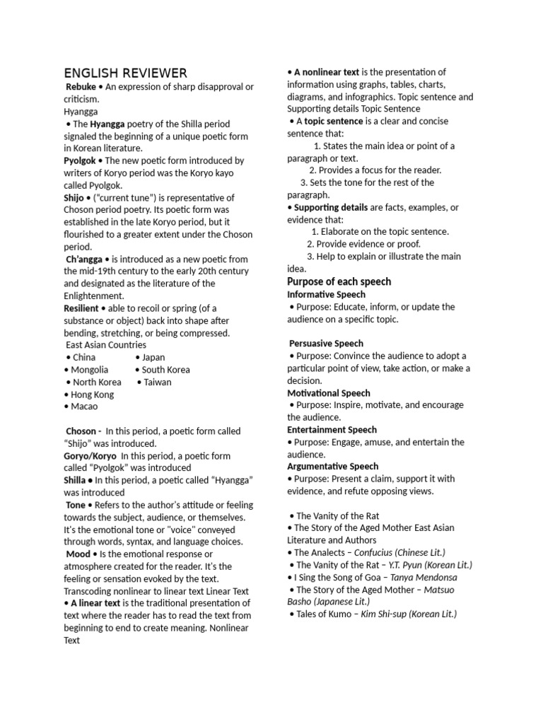 ENGLISH REVIEWER | PDF | Poetry