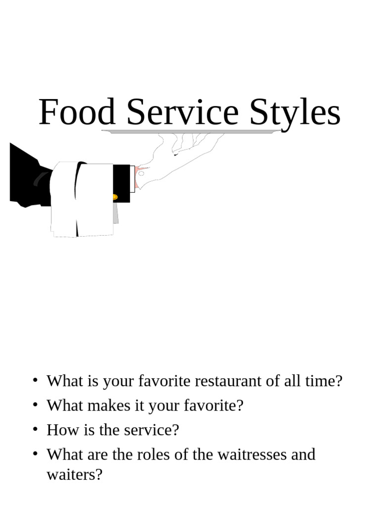 Overview of Restaurant Service Styles | PDF | Tableware | Waiting Staff