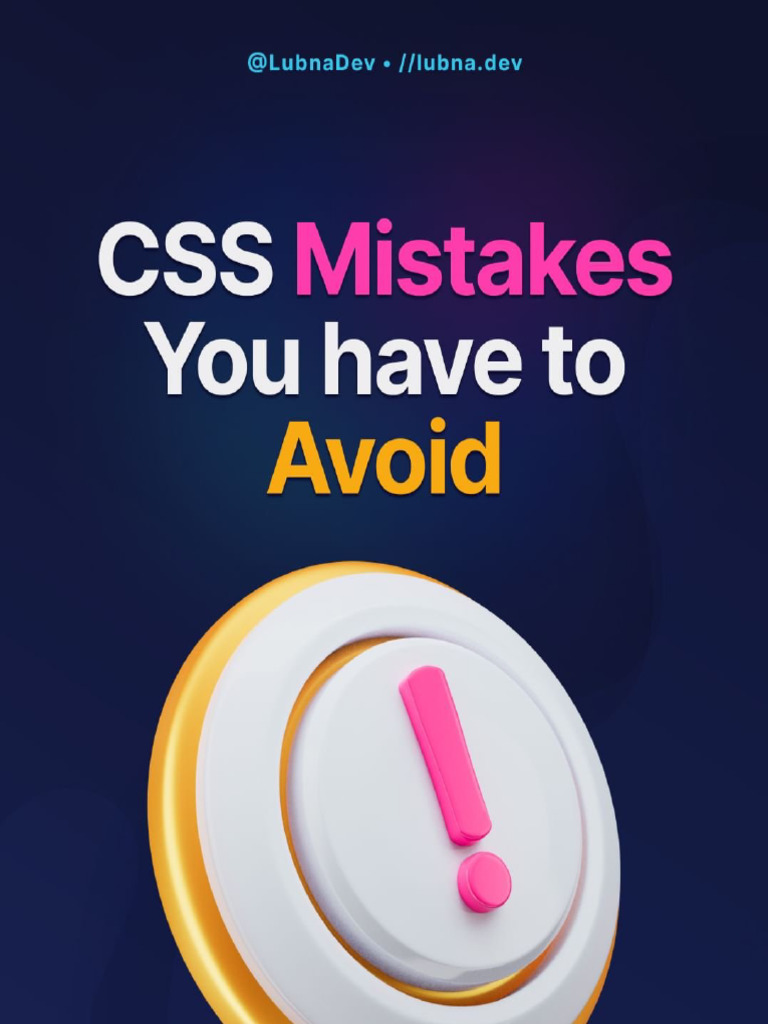 CSS mistakes You have to Avoid? | PDF
