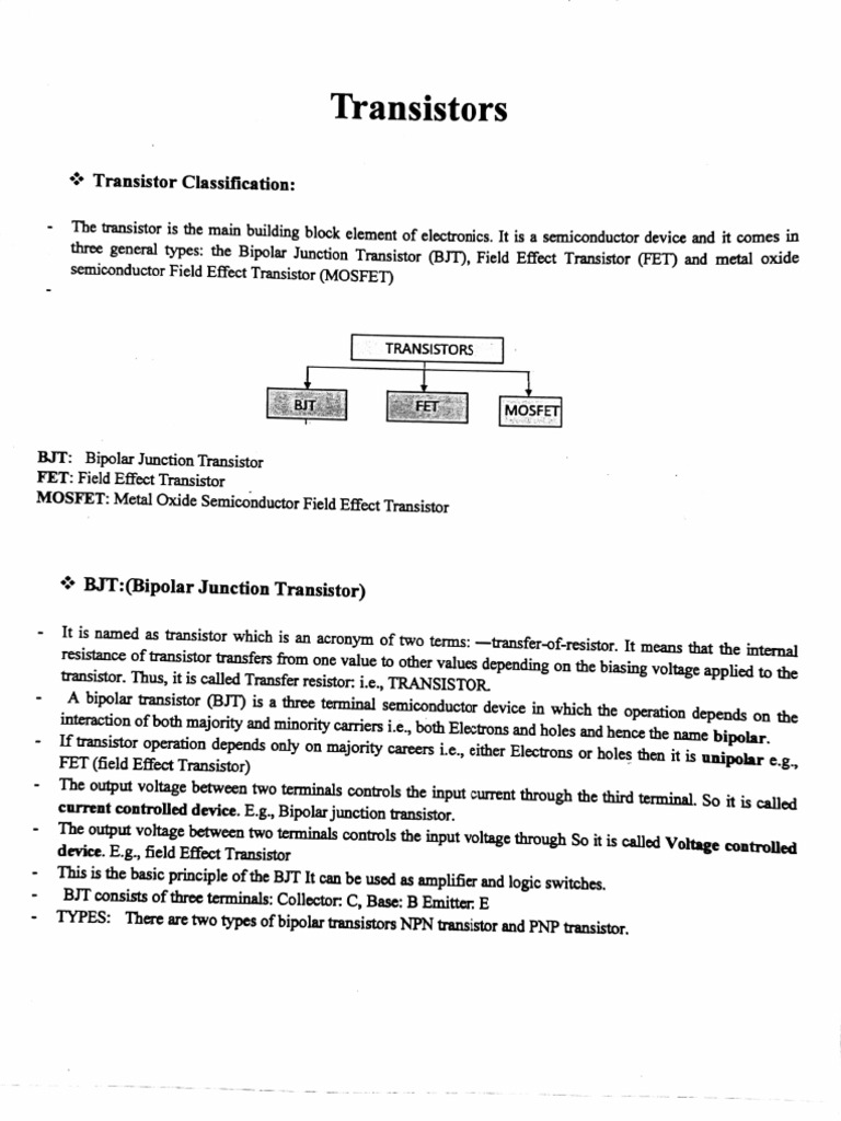 Transistor | PDF | Bipolar Junction Transistor | P–N Junction