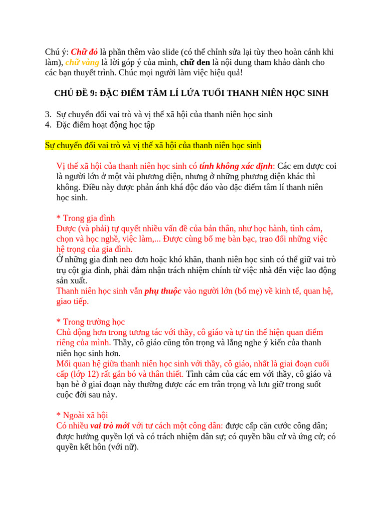 3+4 Sự chuyển đổi vai trò... TLHGD CD9 | PDF