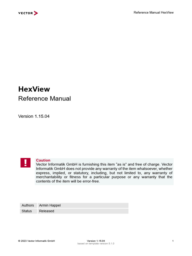 ReferenceManual HexView | PDF | Computing | Computer Data