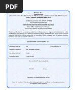 Format of SH 1 Share Certificate | PDF