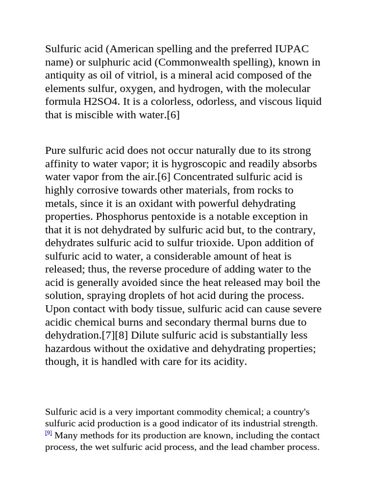 Sulfuric Acid2 | PDF | Sulfuric Acid | Acid