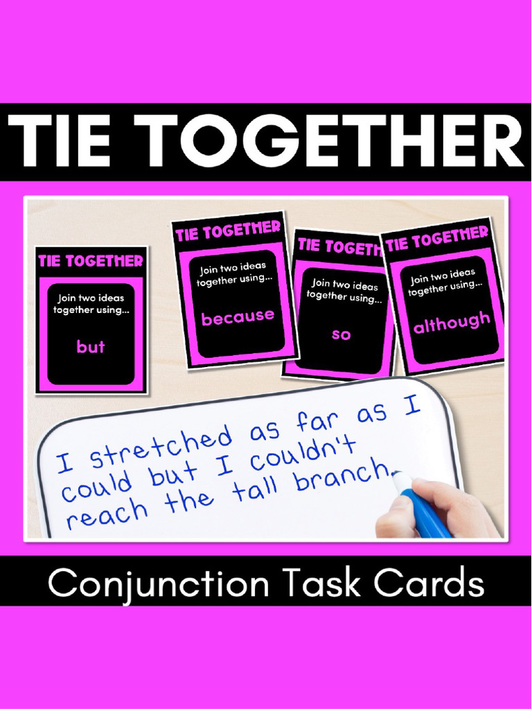 Tie Together Conjunction Task Cards | PDF