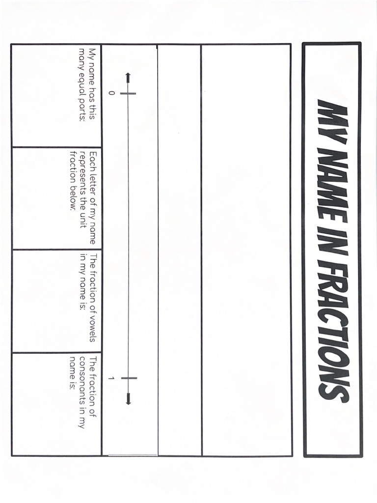 My Name in Fractions | PDF