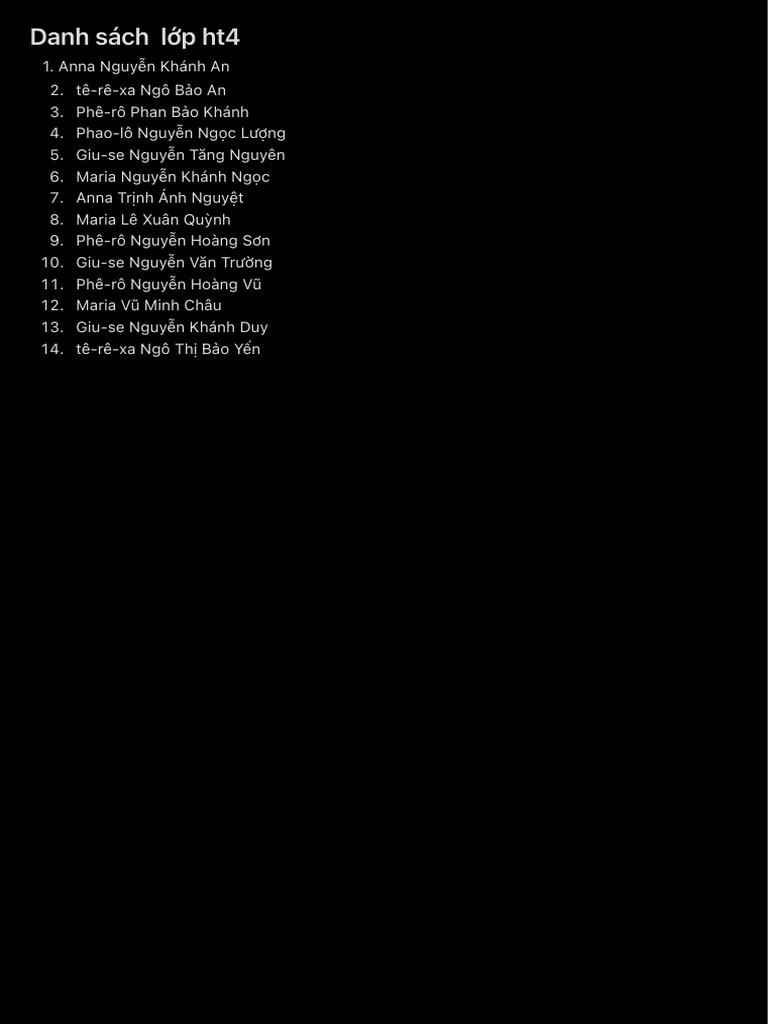 Danh Sách Lớp ht4 | PDF