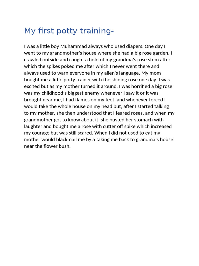 My First Potty Training | PDF